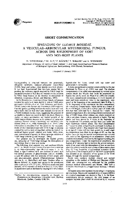 (PDF) Interactions between Trichoderma pseudokoningii strains and the arbuscular mycorrhizal ...