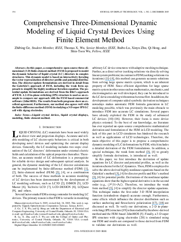 (PDF) Comprehensive three-dimensional dynamic modeling of liquid ...