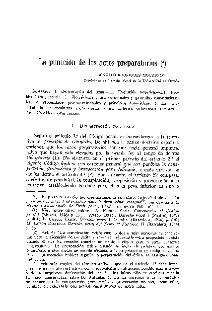 (PDF) La punicion de los actos preparatorios