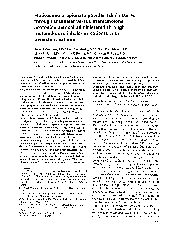 (PDF) Fluticasone propionate aerosol for the treatment of adults with ...