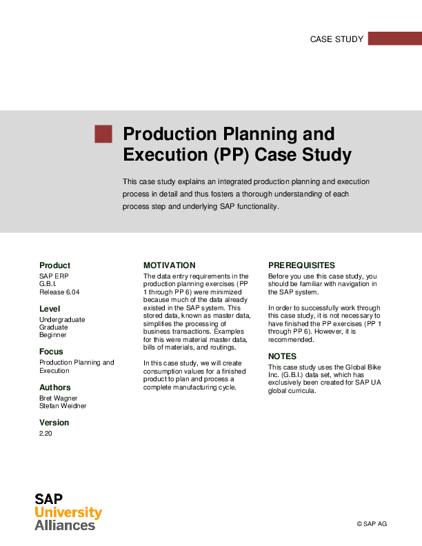 (PDF) Level Focus Production Planning and Execution MOTIVATION
