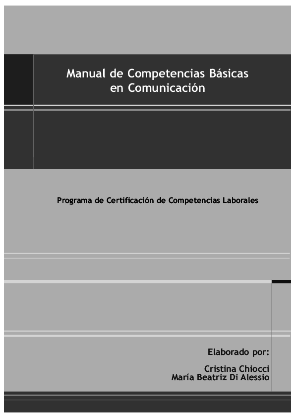 (PDF) Manual de Competencias Básicas en Comunicación