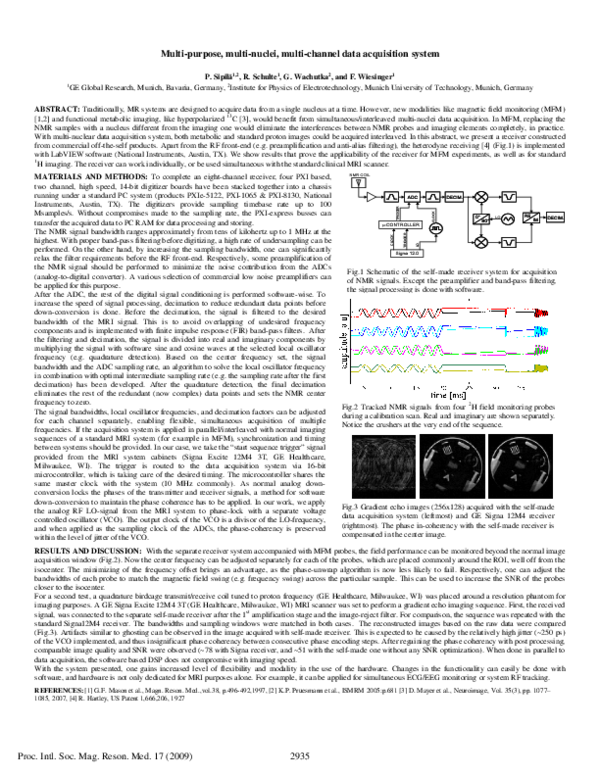 (PDF) Multi-purpose, multi-nuclei, multi-channel data acquisition system
