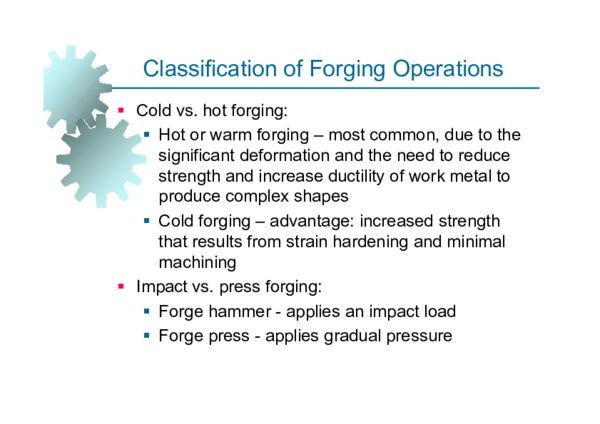 (PDF) Classification of Forging Operations