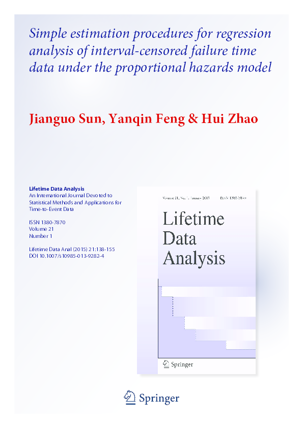 (PDF) Simple estimation procedures for regression analysis of interval-censored failure time ...