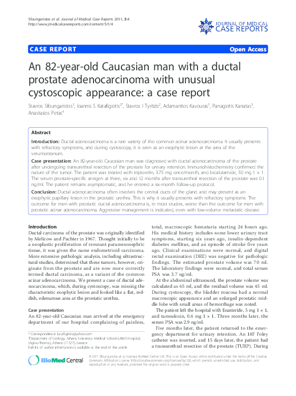 (PDF) An 82-year-old Caucasian man with a ductal prostate ...