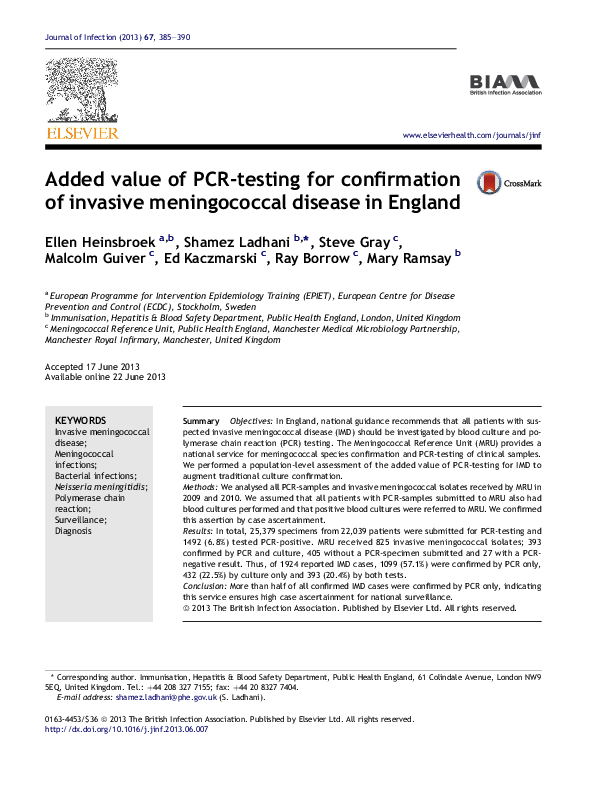 (PDF) Added value of PCR-testing for confirmation of invasive ...