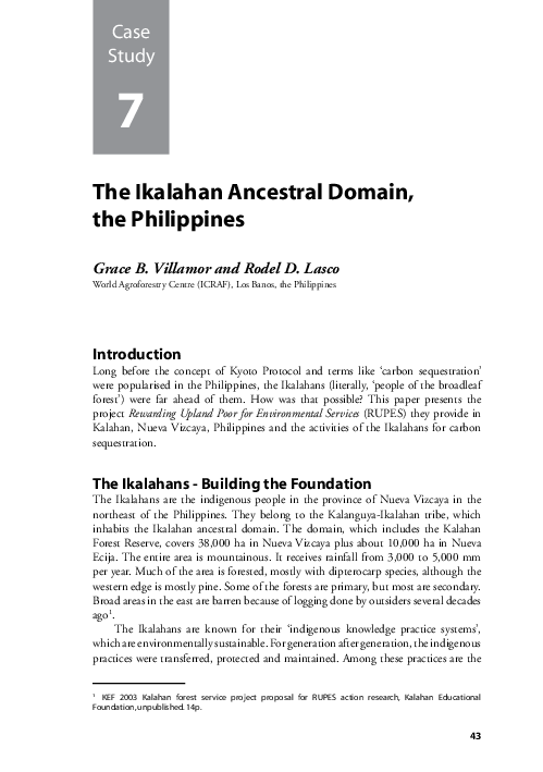 (PDF) The Ikalahan ancestral domain, the Philippines