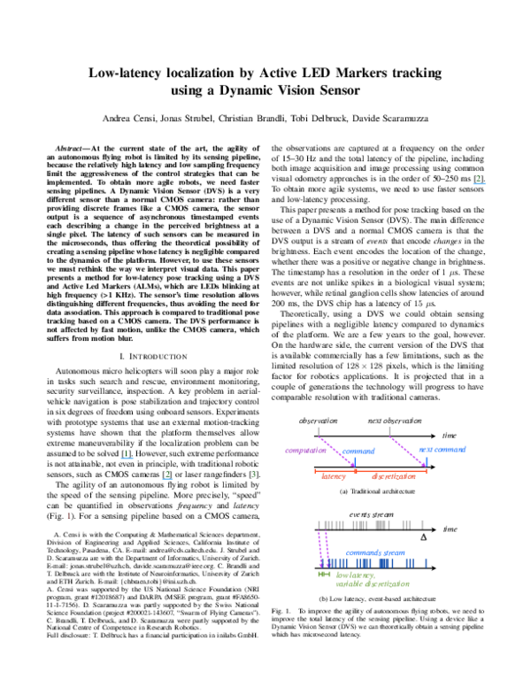 (PDF) Low-latency localization by active LED markers tracking using a dynamic vision sensor