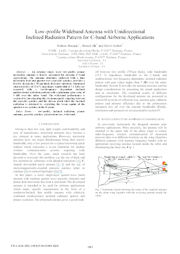 (PDF) Low-profile wideband antenna with unidirectional inclined ...
