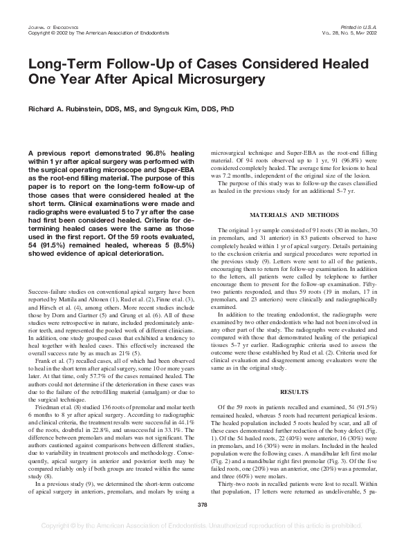 (PDF) Long-term follow-up of cases considered healed one year after ...