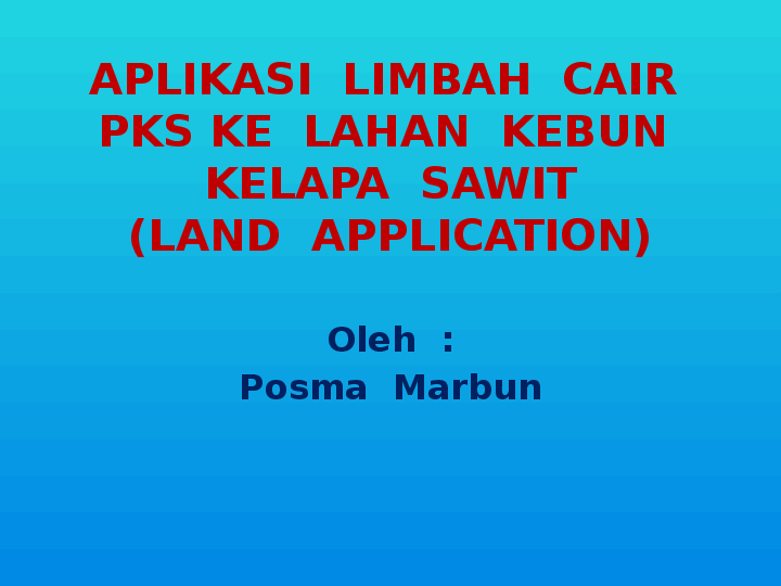 (PPT) LAND APLICATION