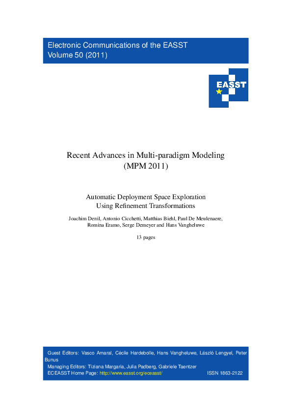 (PDF) Automatic deployment space exploration using refinement transformations