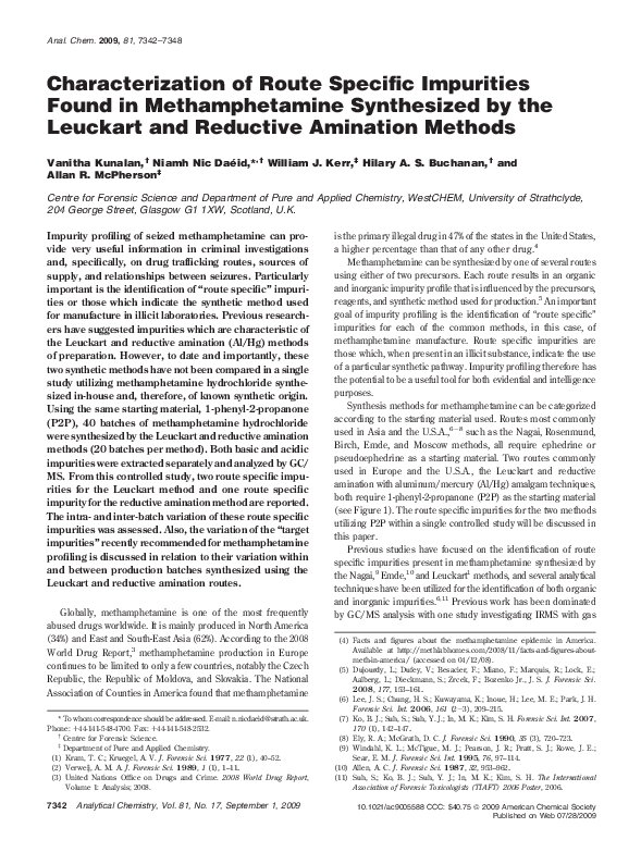 (PDF) Characterization of Route Specific Impurities Found in ...