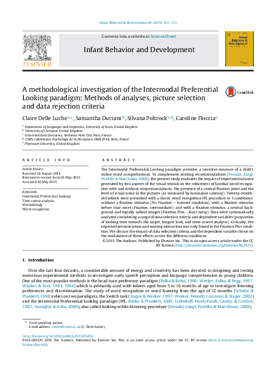 (PDF) A methodological investigation of the Intermodal Preferential ...