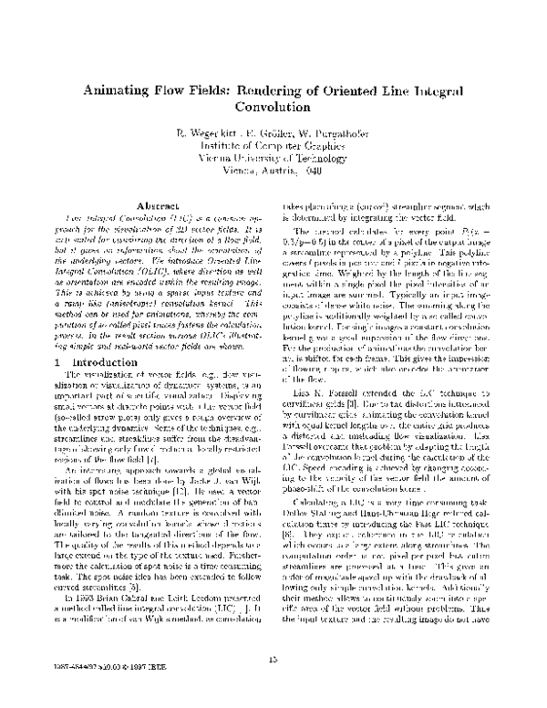 (PDF) Animating Flowfields: Rendering of Oriented Line Integral Convolution