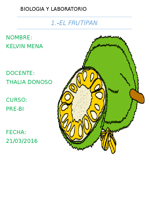 (DOC) BIOLOGIA Y LABORATORIO frutipan