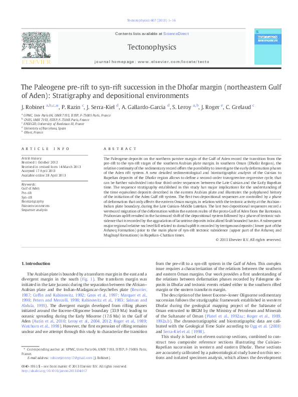 (PDF) Oligo-Miocene syn-rift and Miocene post-rift sedimentary records ...