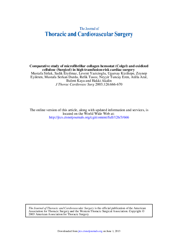 (PDF) Comparative study of microfibrillar collagen hemostat (Colgel ...