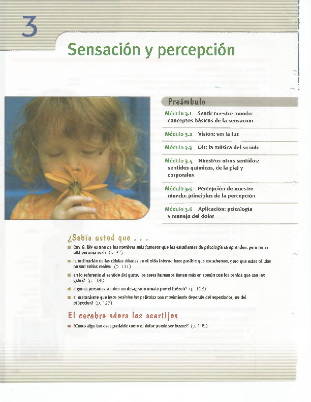 (PDF) Capítulo 3 Sensación y percepción