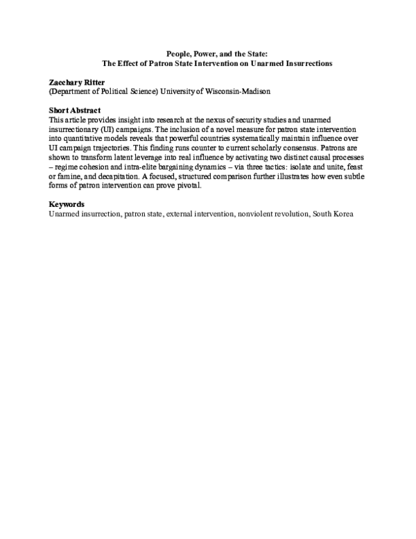 (DOC) People, Power, and the State: The Effect of Patron State ...