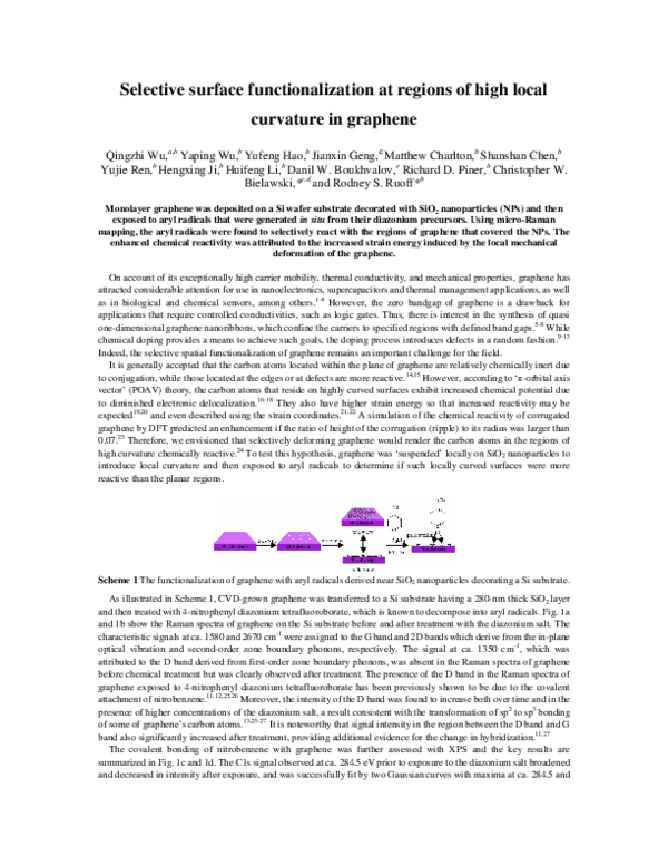 Pdf Selective Surface Functionalization At Regions Of High Local