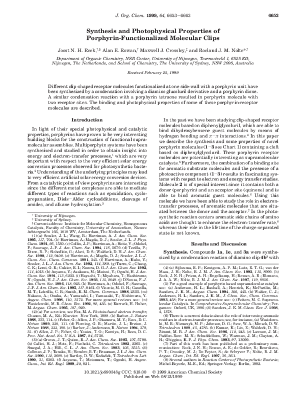 (PDF) Synthesis and photophysical properties of porphyrin ...