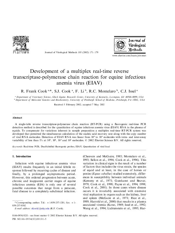 Pdf Development Of Multiplex Real Time Reverse Transcriptase Pcr