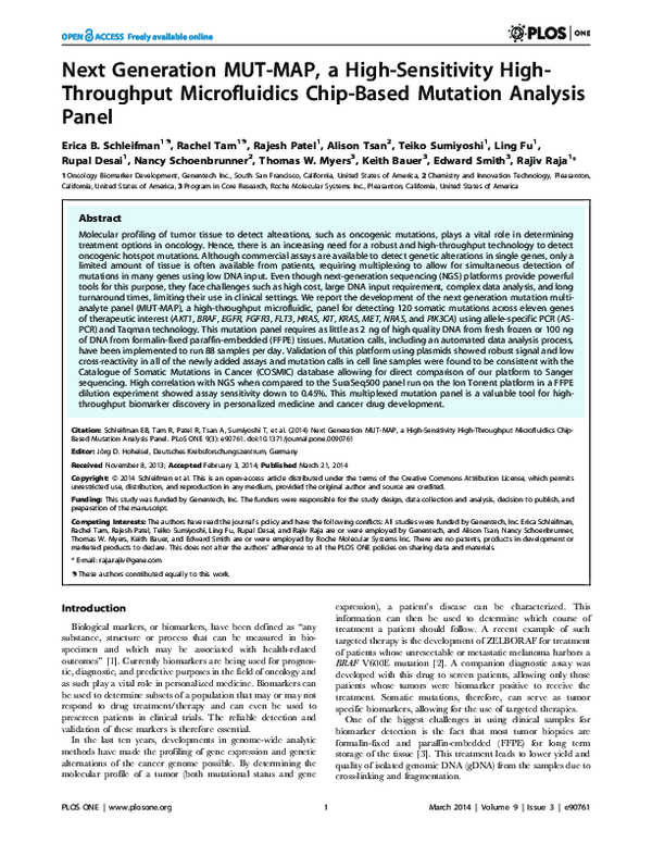 (PDF) Next Generation MUT-MAP, a High-Sensitivity High-Throughput ...