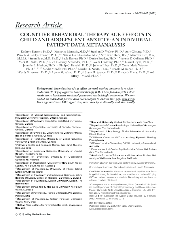 (PDF) COGNITIVE BEHAVIORAL THERAPY AGE EFFECTS IN CHILD AND ADOLESCENT ...