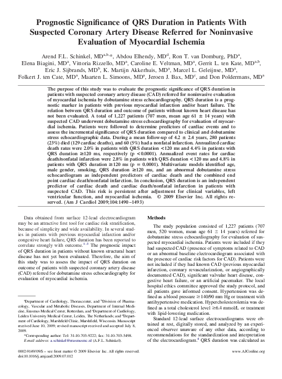 (PDF) QRS duration | Ilyas Kaya - Academia.edu