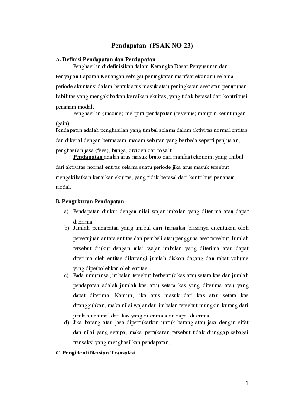 (DOC) Pendapatan (PSAK NO 23