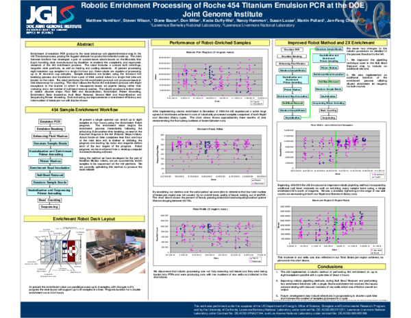 (PDF) Robotic Enrichment Processing of Roche 454 Titanium Emlusion PCR ...