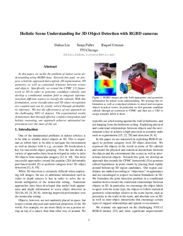 Pdf Holistic Scene Understanding For 3d Object Detection With Rgbd