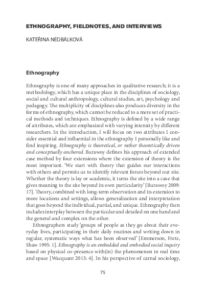 (PDF) ETHNOGRAPHY