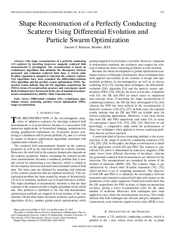 (PDF) Shape reconstruction of perfectly conducting objects by multiview experimental data