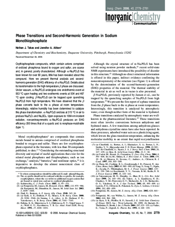 (PDF) Phase Transitions and Second-Harmonic Generation in Sodium ...