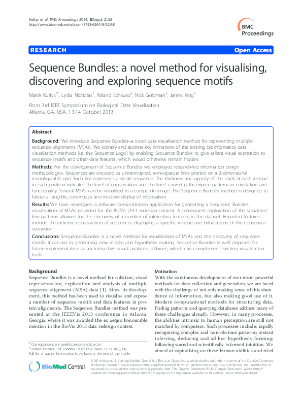 (PDF) Sequence Bundles: Visualizing Motifs in MSAs