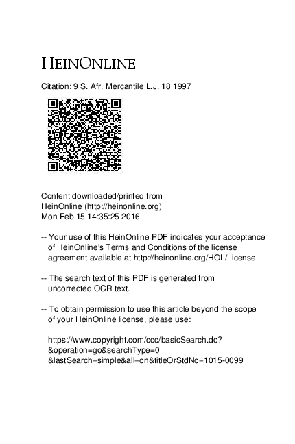 (PDF) Legal nature of stokvel