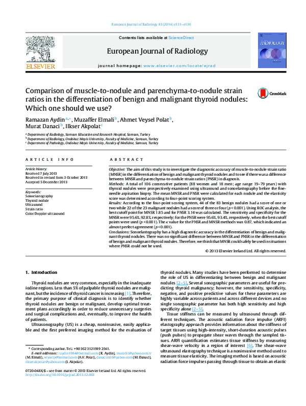 (PDF) Comparison of muscle-to-nodule and parenchyma-to-nodule strain ...