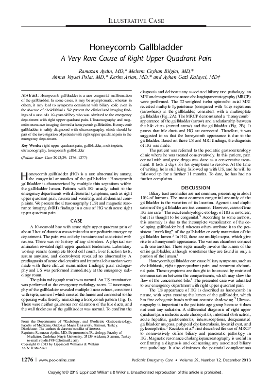 (PDF) Honeycomb Gallbladder