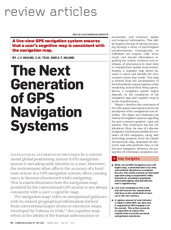 (PDF) The next generation of GPS navigation systems