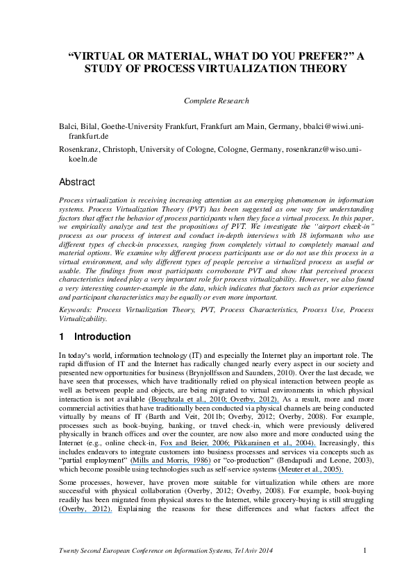 (PDF) Virtual or Material, What Do You Prefer?" a Study of Process ...