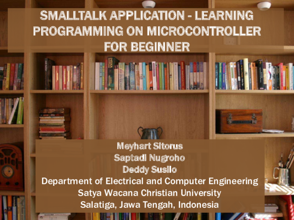 (PDF) SMALLTALK APPLICATION -LEARNING PROGRAMMING ON MICROCONTROLLER FOR BEGINNER