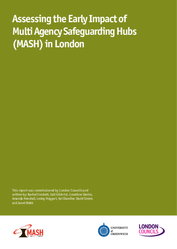 (PDF) Assessing the Early Impact of Multi Agency Safeguarding Hubs ...