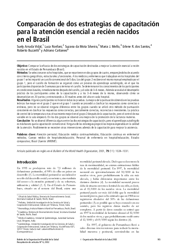 (PDF) Comparació n de dos estrategias de capacitació n para la atenció n esencial a recié n ...