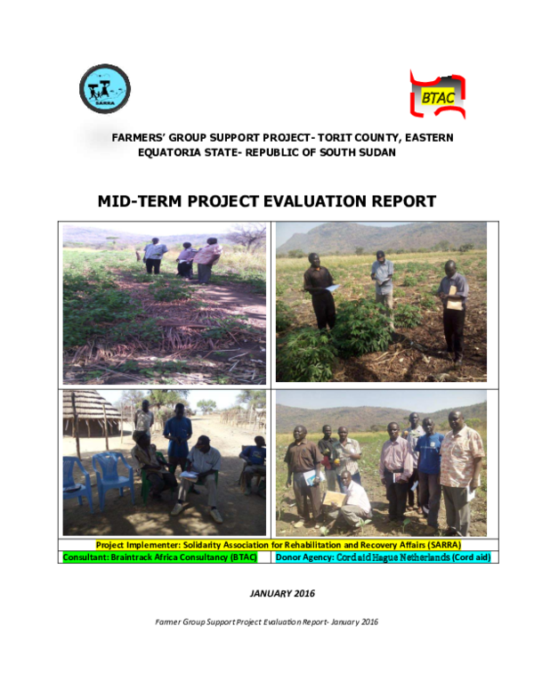 (PDF) FARMERS' GROUP SUPPORT PROJECT-TORIT COUNTY, EASTERN EQUATORIA ...
