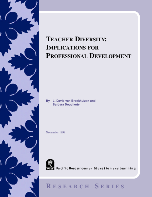 (PDF) Teacher Diversity: Implications for Professional Development