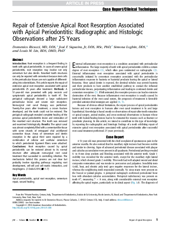 (PPT) ROOT RESORPTION seminar | Arman Thaman - Academia.edu
