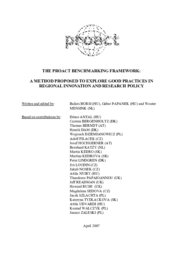 (PDF) The ProAct benchmarking framework: a method proposed to explore ...